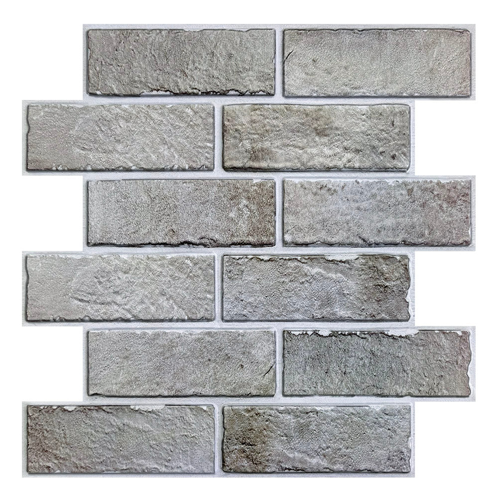 3D Distressed Neutral Brick Peel and Stick Wall Tile – Commomy