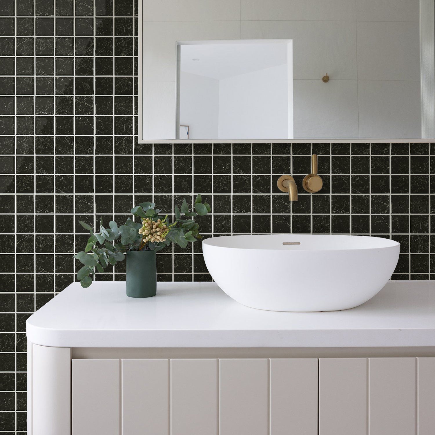 Black Peel And Stick Tiles – Commomy