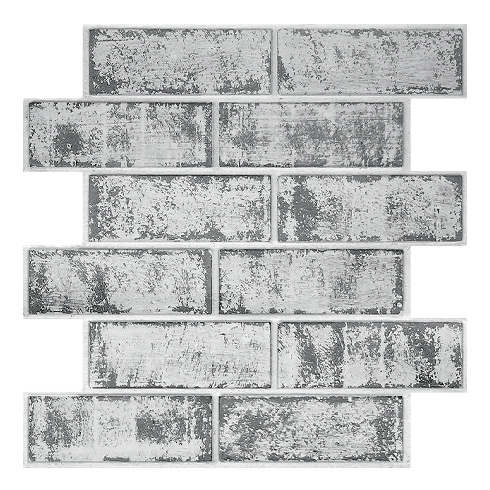 3D Grey Whitewash Brick Peel and Stick Wall Tile – Commomy