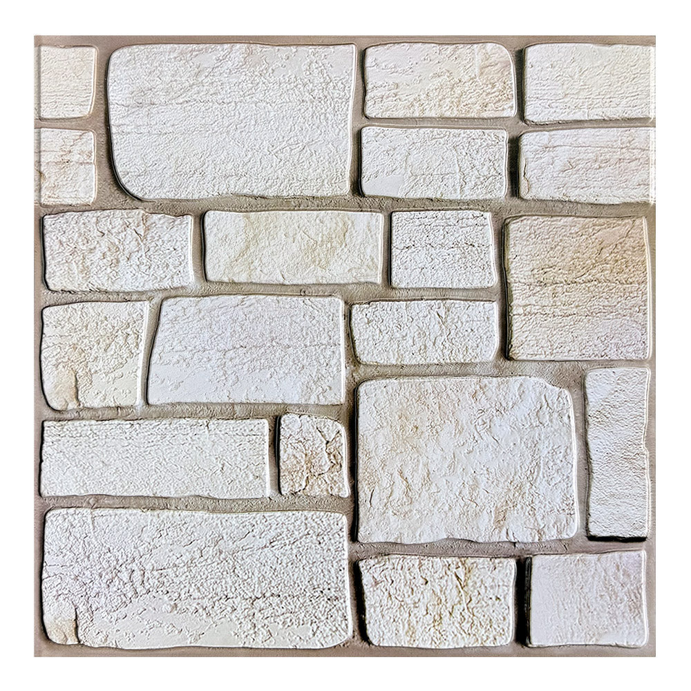 3D Faux Limestone Peel and Stick Wall Tile – Commomy