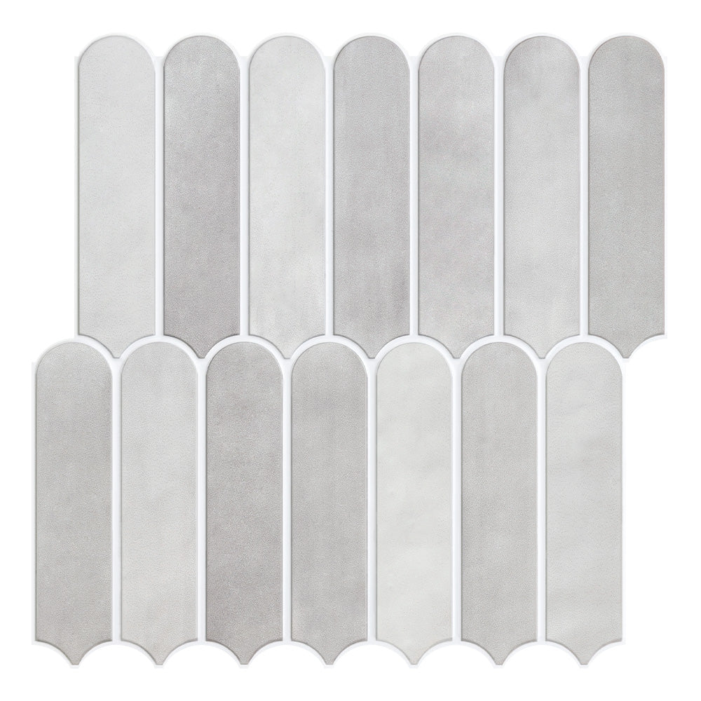 3D Gray Fish Scale Peel and Stick Wall Tile – Commomy