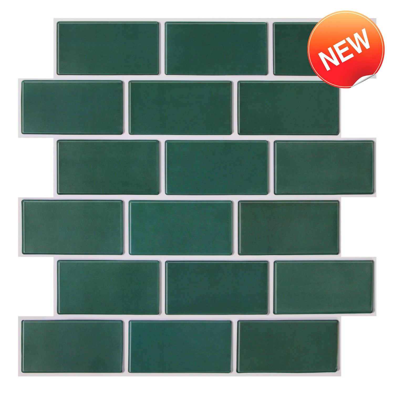 3D Green Subway Peel and Stick Wall Tile – Commomy