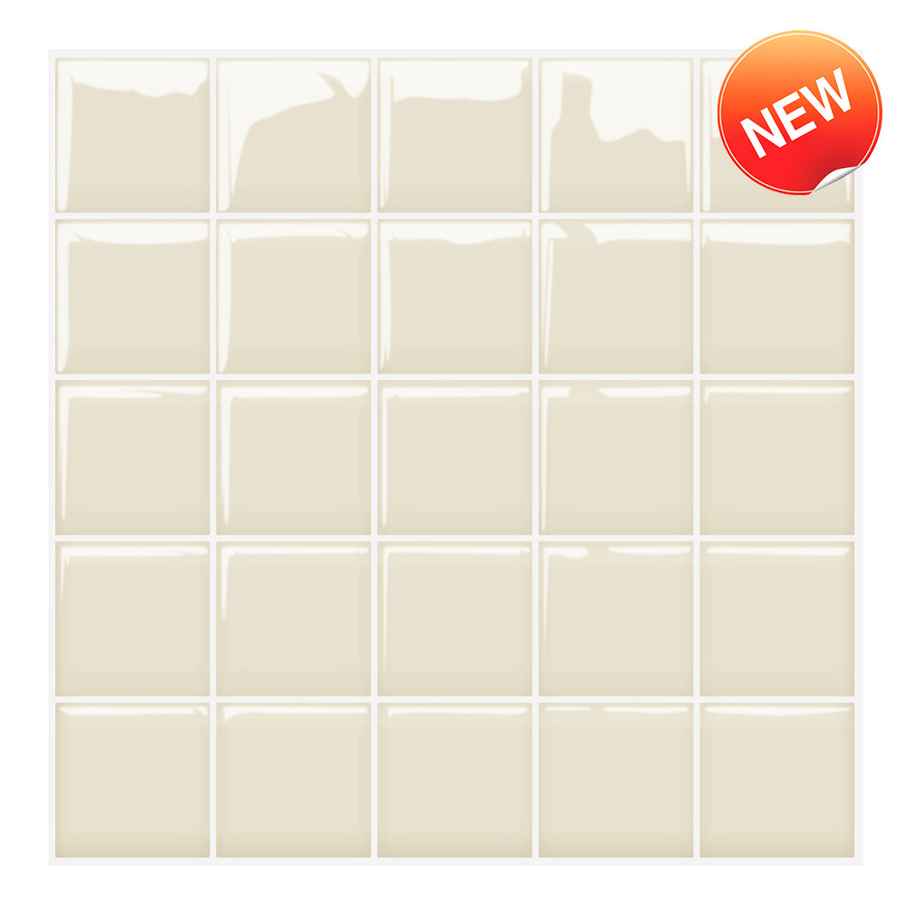 Beige Square Peel and Stick Backsplash Tile – Commomy