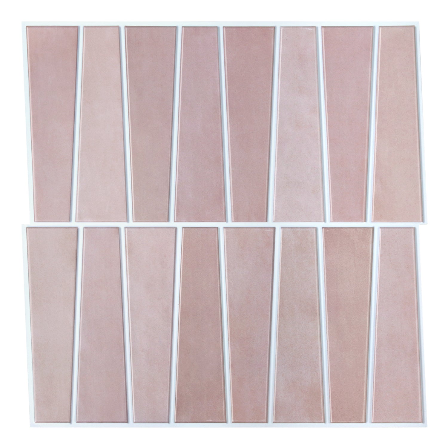3D Trapezoid Pink Peel and Stick Wall Tile – Commomy
