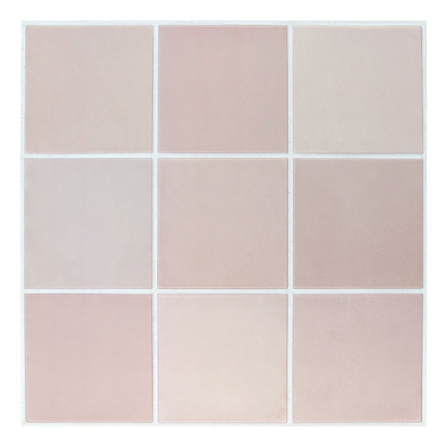 3D Dusty Rose Pink Square Peel and Stick Wall Tile – Commomy