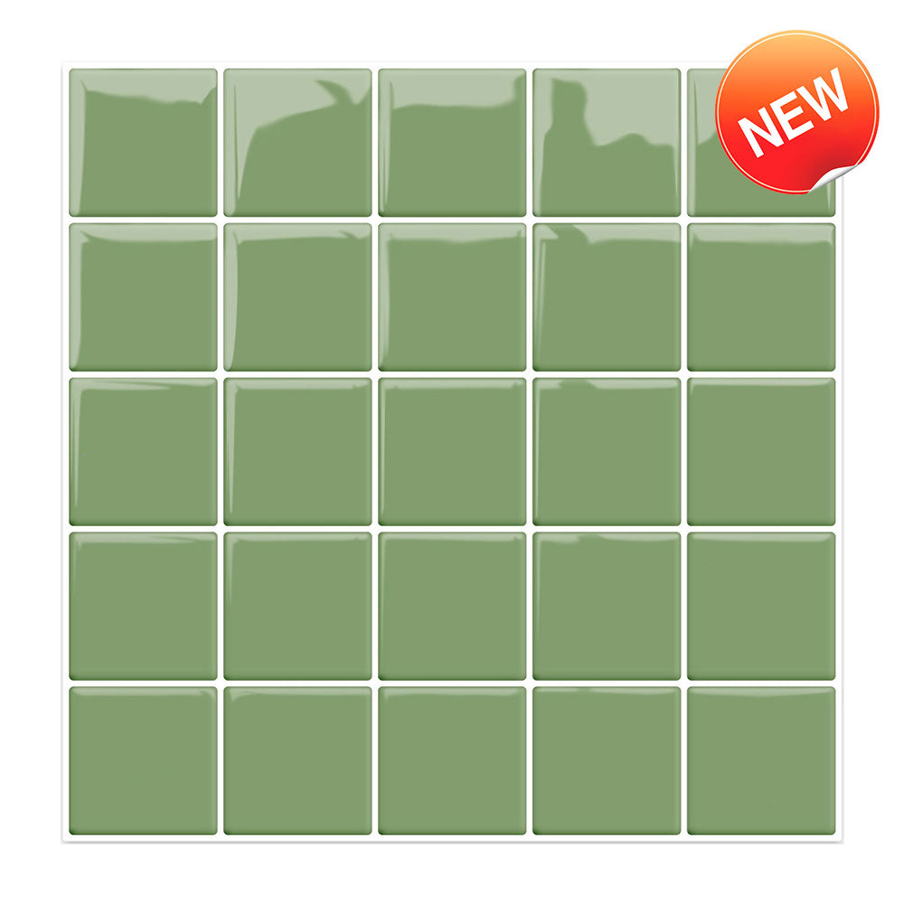 Green Square Peel and Stick Backsplash Tile – Commomy