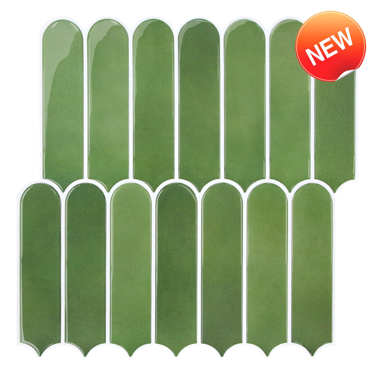 Green Fish Scale Peel and Stick Backsplash Tile - Thicker Design – Commomy