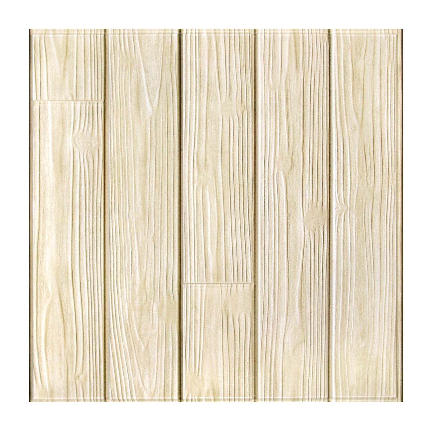 3D Butter Yellow Shiplap Wood Peel and Stick Wall Tile – Commomy