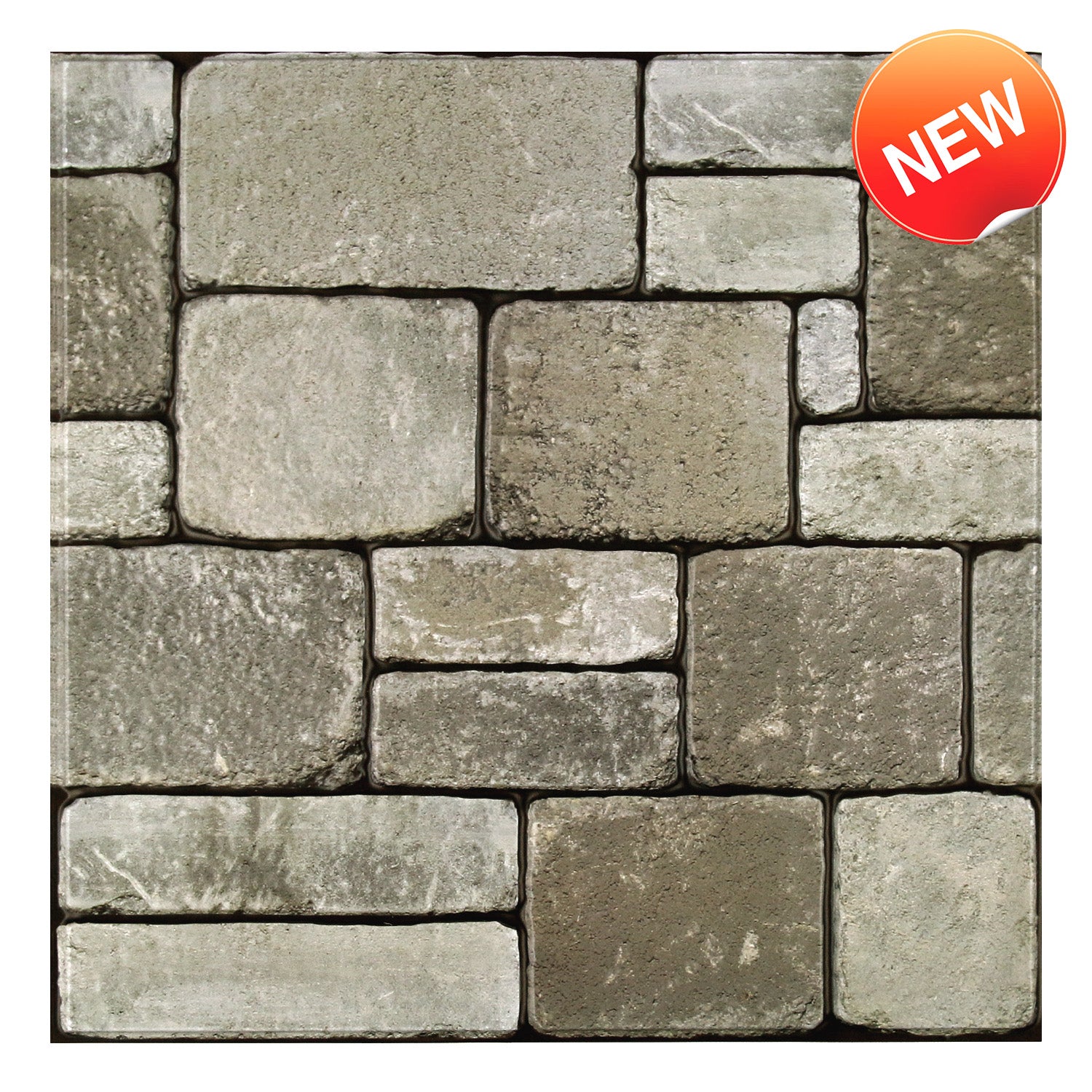 3D Ashlar Stone Peel and Stick Wall Tile – Commomy