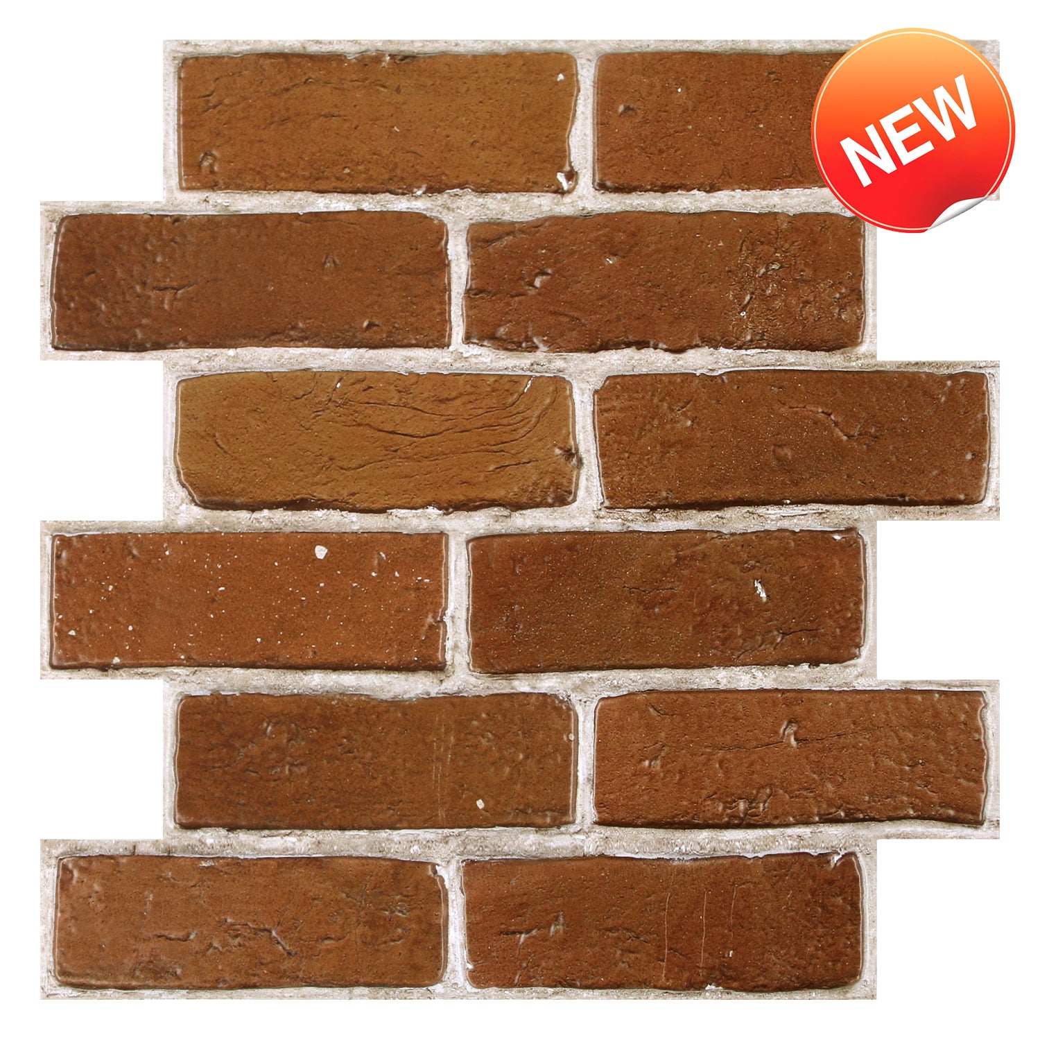 3D Vintage Orange Brick Peel and Stick Wall Tile – Commomy
