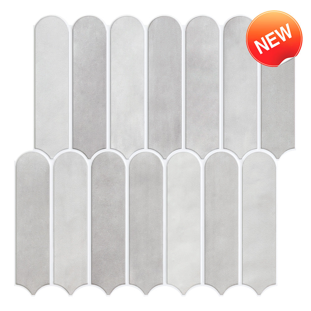 3D Gray Fish Scale Peel and Stick Wall Tile – Commomy