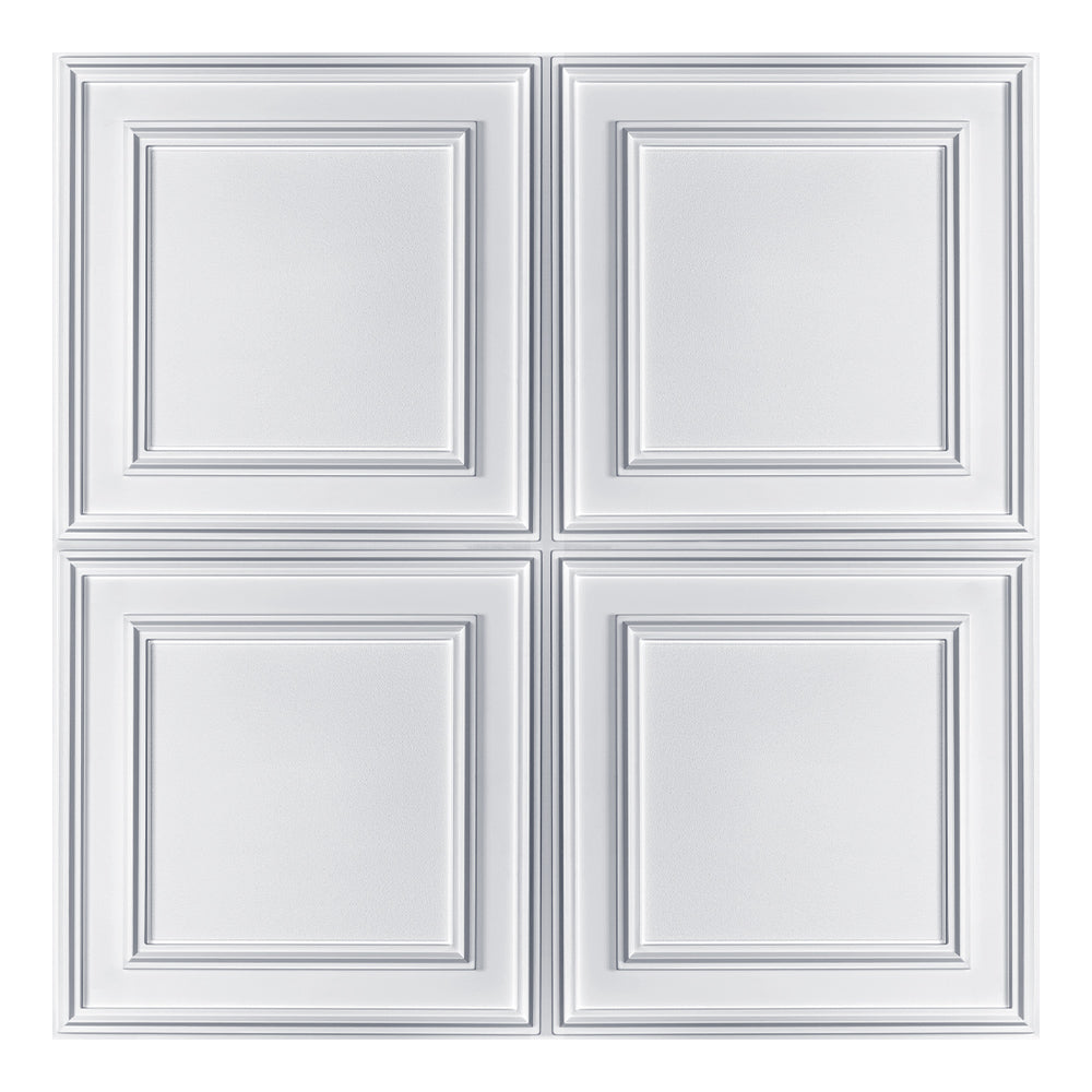 3D Light Grey Square Peel and Stick Wall Tile – Commomy