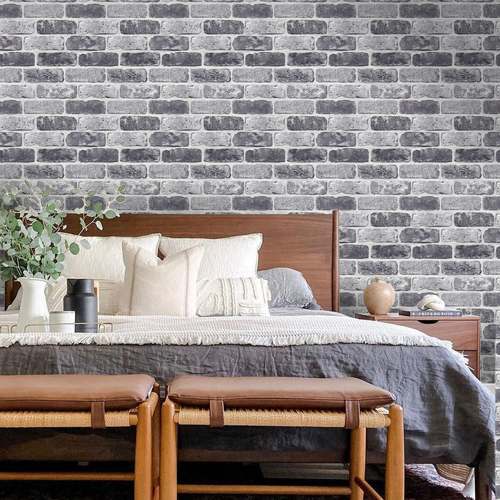 lime washed brick wall