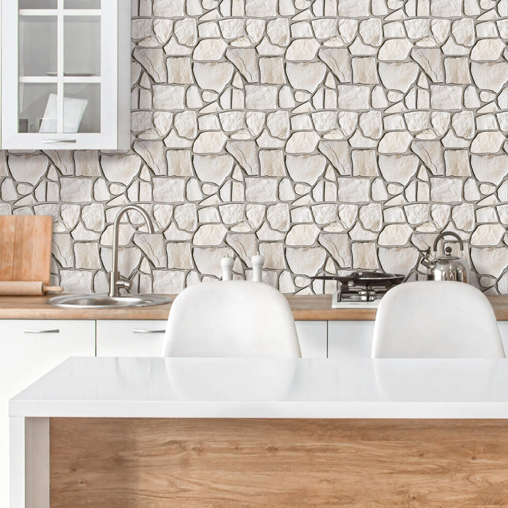 3D Sierra Sand Limestone Peel and Stick Wall Tile – Commomy