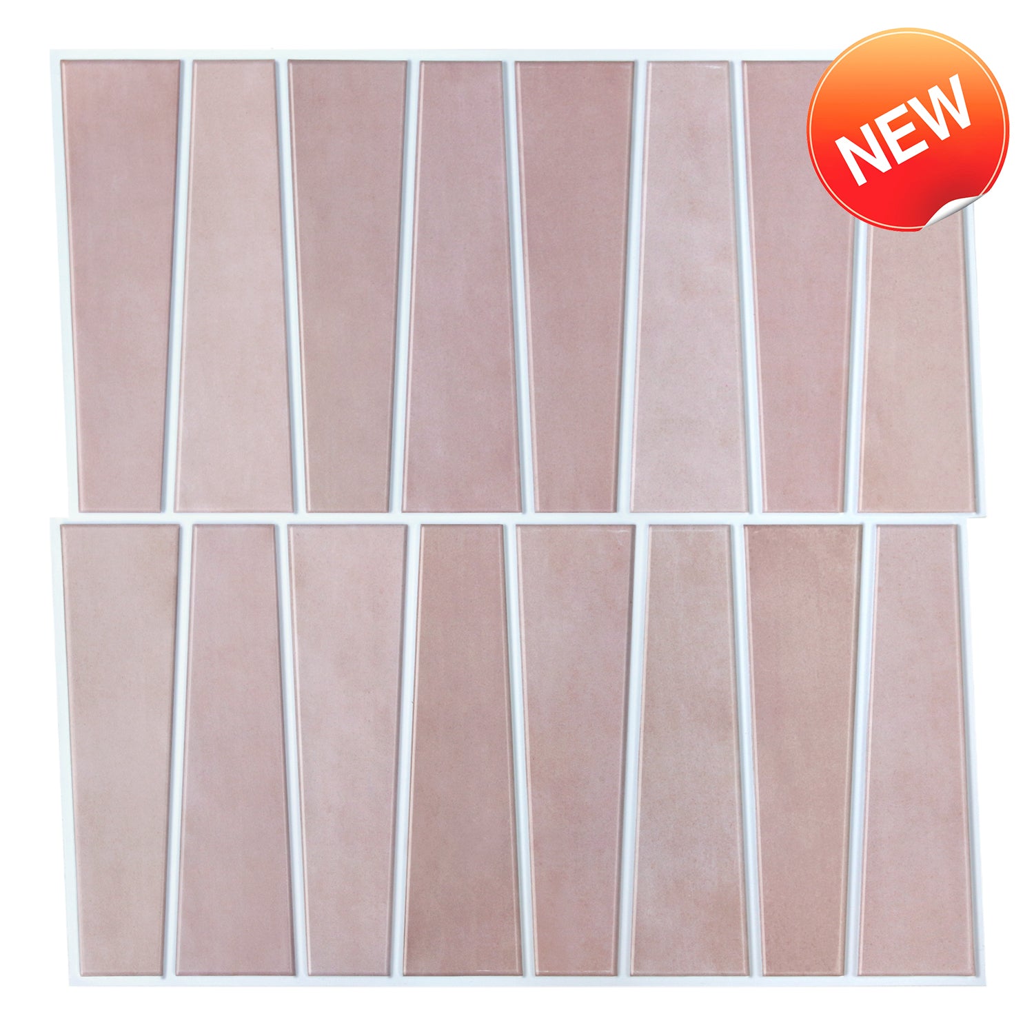 3D Trapezoid Pink Peel and Stick Wall Tile – Commomy