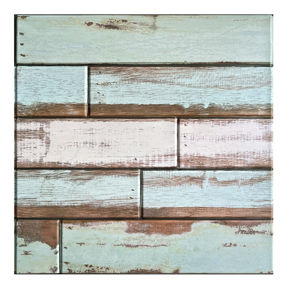 3D Vintage Green Shiplap Wood Peel and Stick Wall Tile – Commomy
