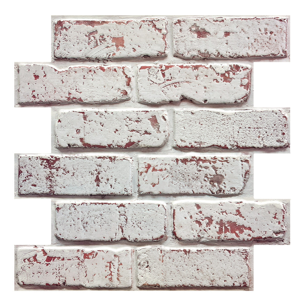 3D Whitewash Brick Peel and Stick Wall Tile – Commomy