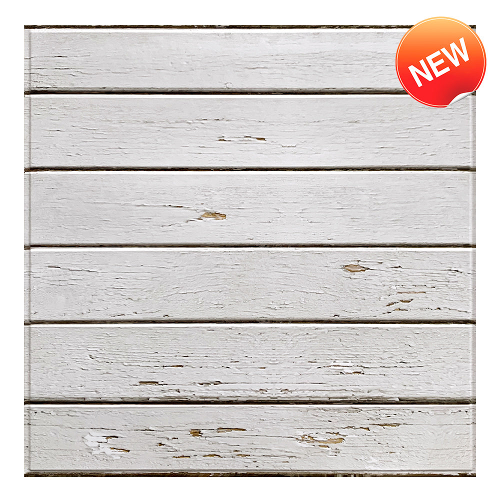 3D White Wood Grain Peel and Stick Wall Tile – Commomy