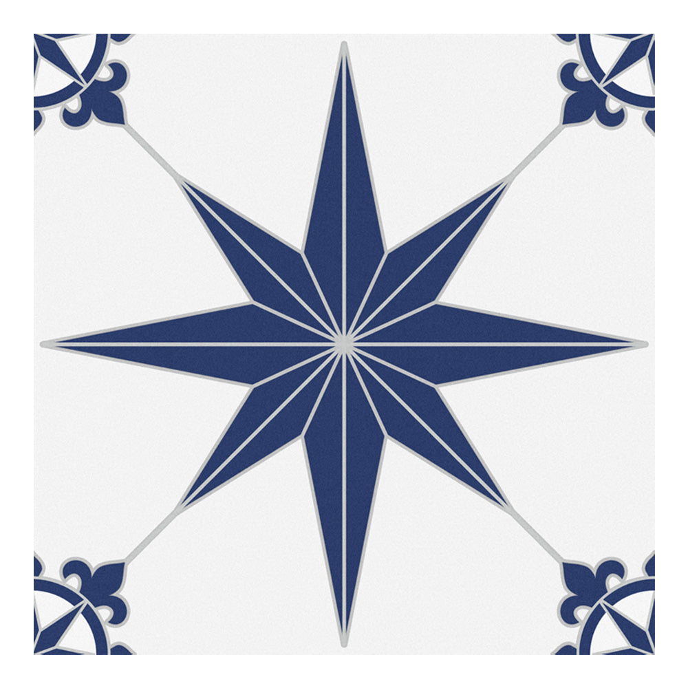 Blue Star Peel and Stick Vinyl Floor Tile Sticker – Commomy