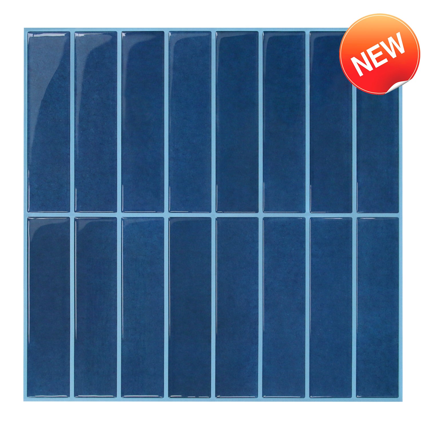 Dark Blue Linear Peel and Stick Backsplash Tile – Commomy