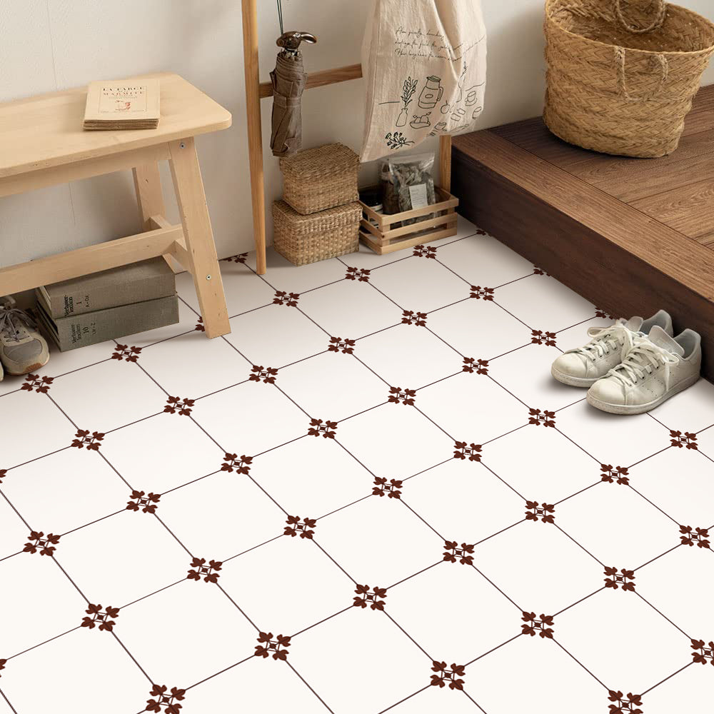 Maple Leaf Square Peel and Stick Vinyl Floor Tile Sticker – Commomy