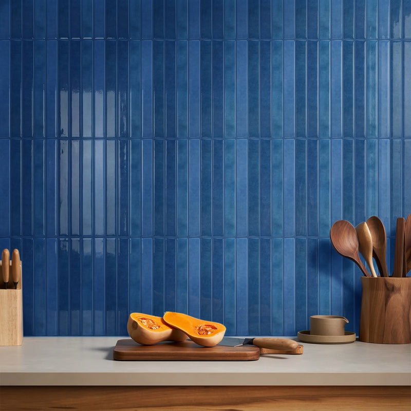Navy Linear Peel and Stick Backsplash Tile – Commomy