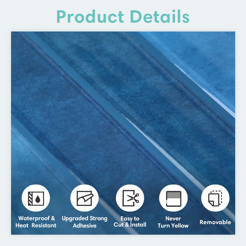 Navy Linear Peel and Stick Backsplash Tile – Commomy