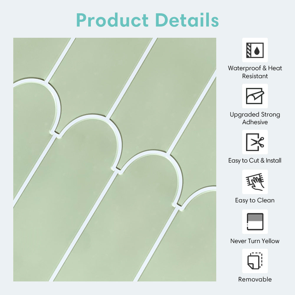 Green Peel And Stick Countertops Peel And Stick Backsplash Tile - Metro ...