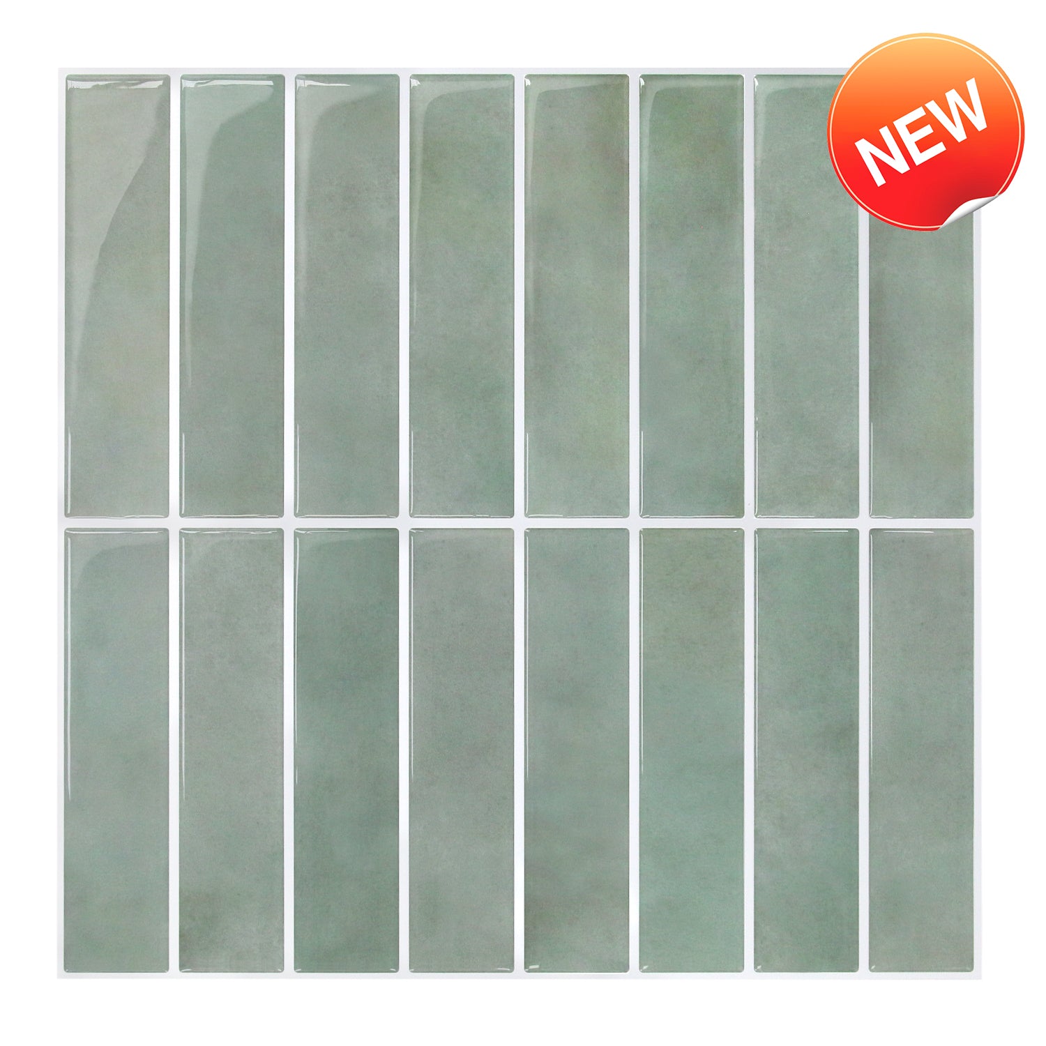 Sea Mist Green Linear Peel and Stick Backsplash Tile – Commomy