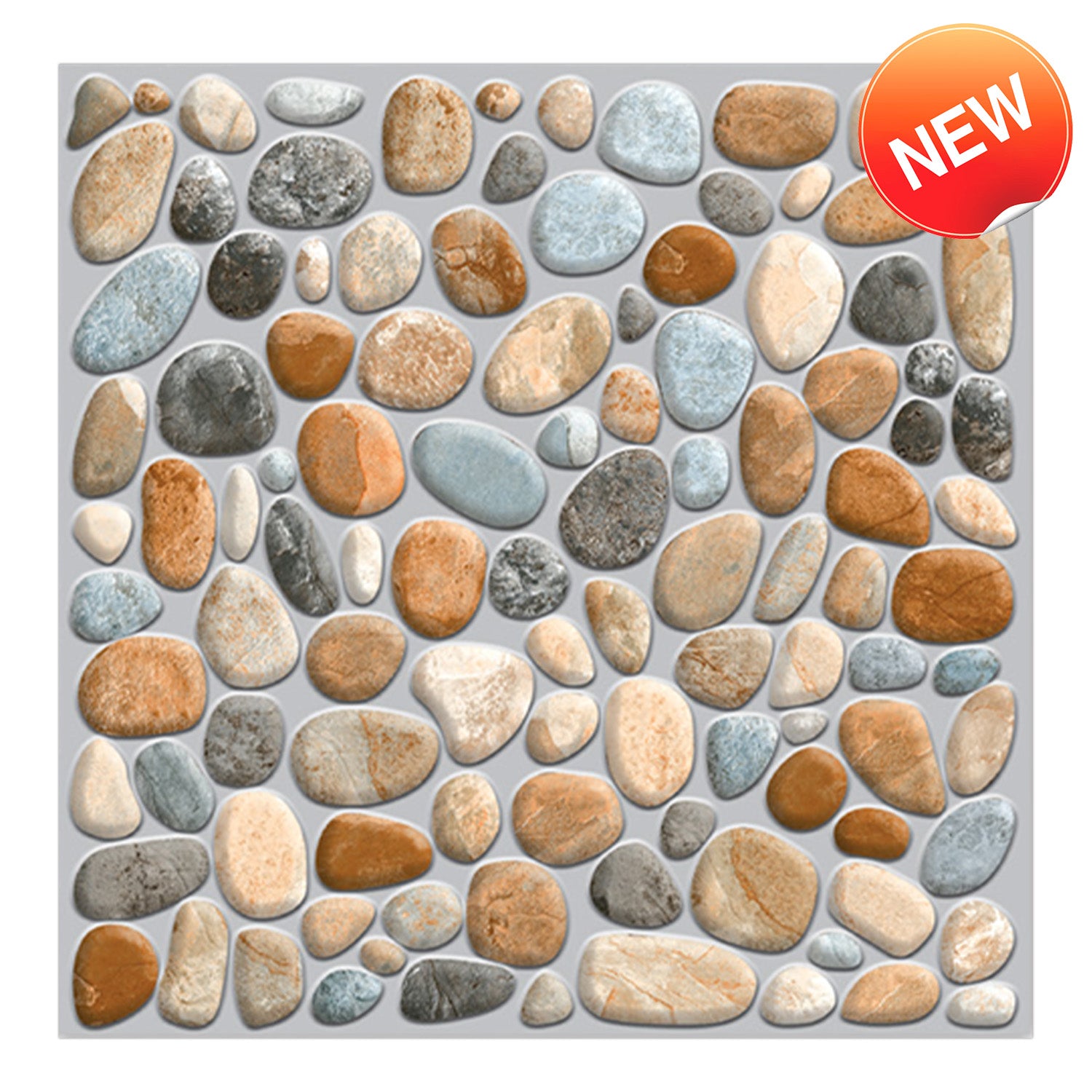 Color Cobblestone Peel and Stick Tile Stickers – Commomy