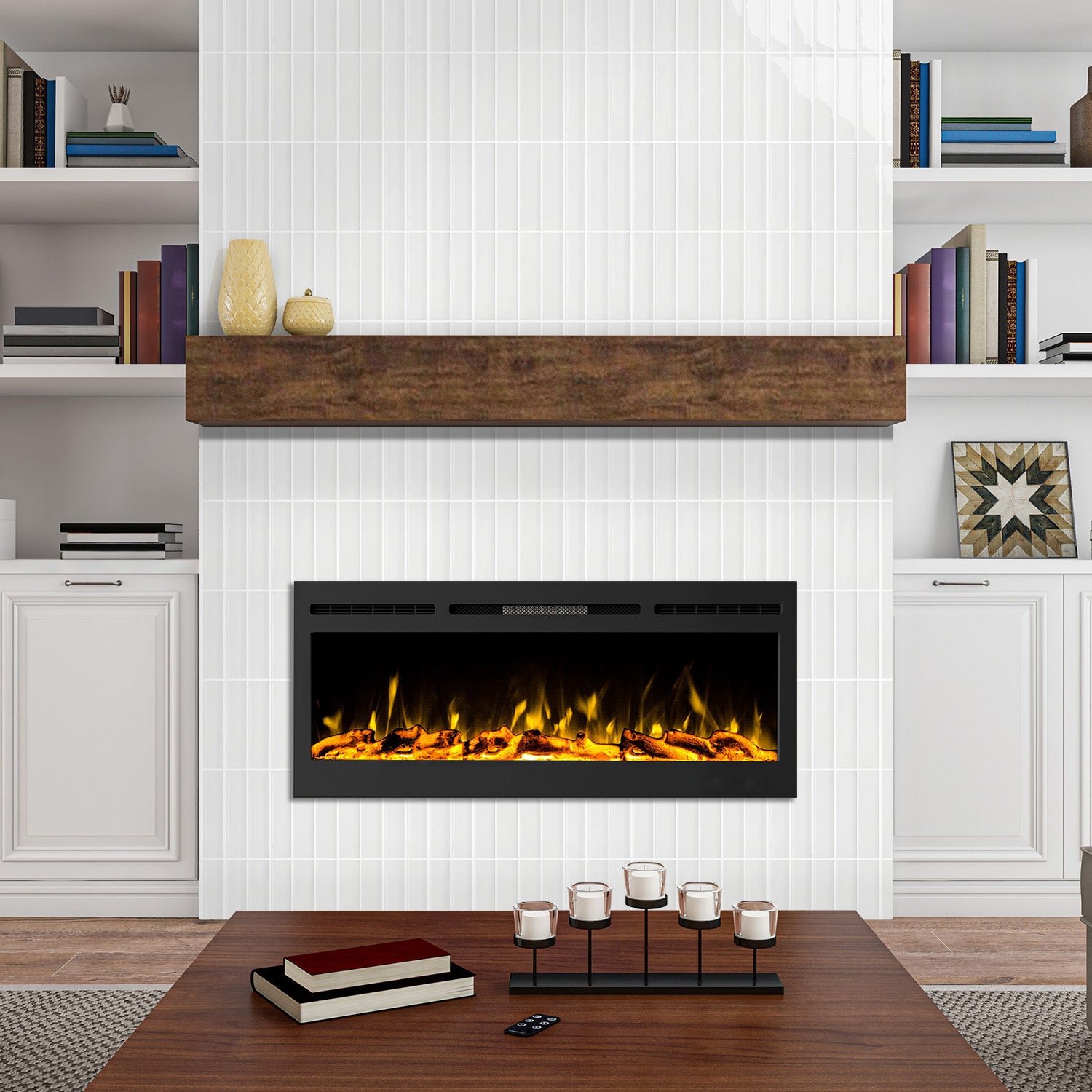 White Linear Peel and Stick Backsplash Tile – Commomy