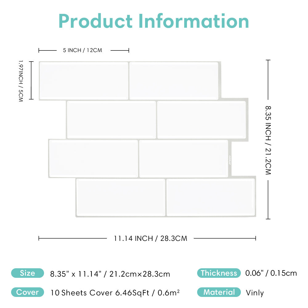 White Subway Tile Sizes