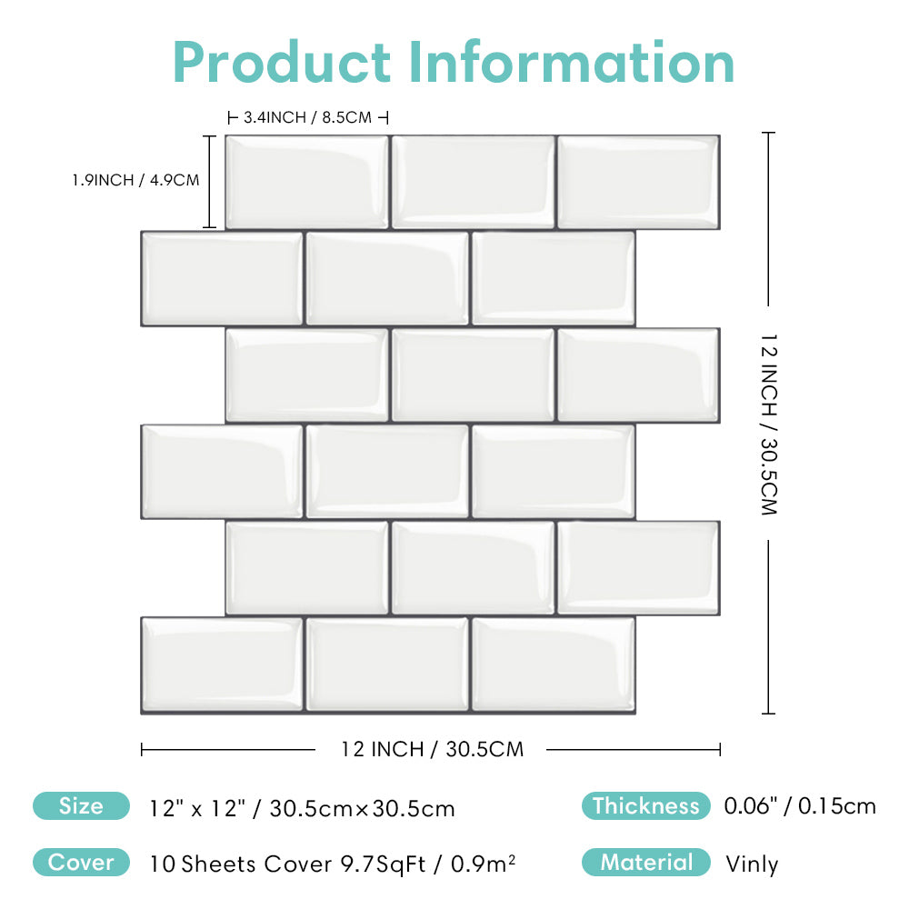 White Subway Tile Sizes