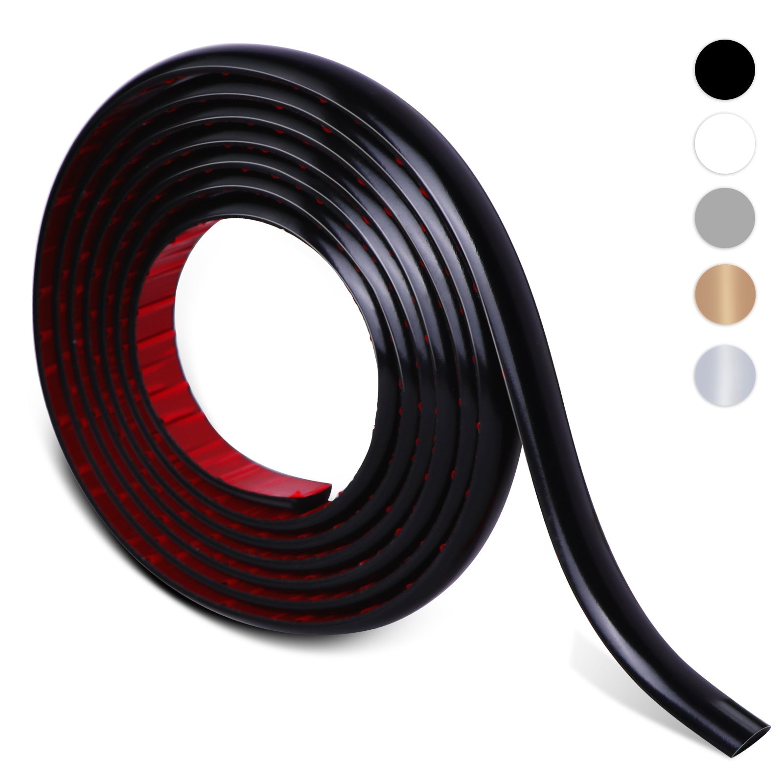 10 Feet Black Peel and Stick Tile Edge Trim Roll Pack – Commomy
