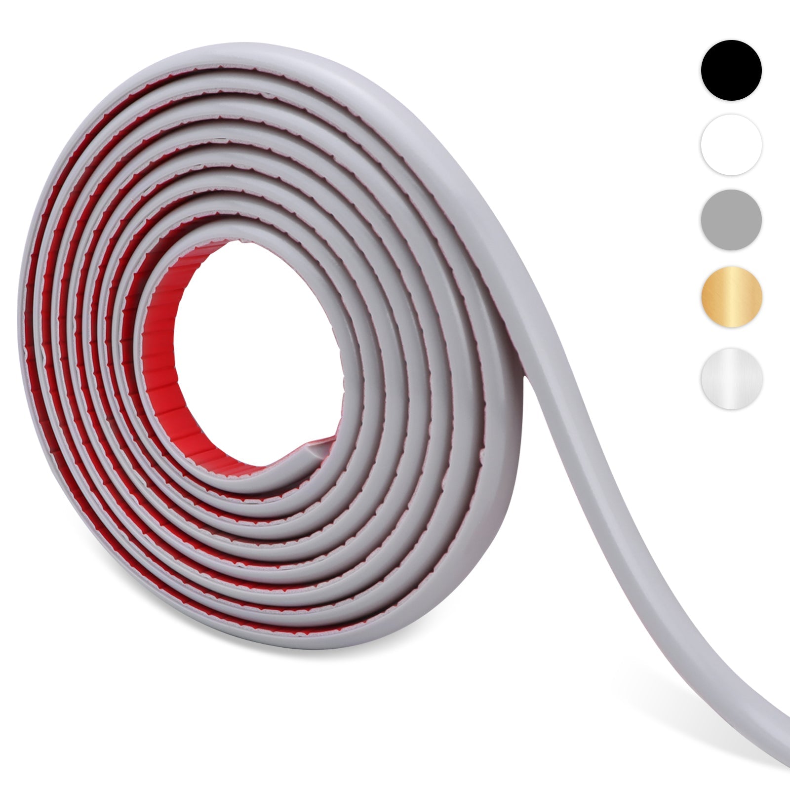 10 Feet Grey Peel and Stick Tile Edge Trim Roll Pack – Commomy