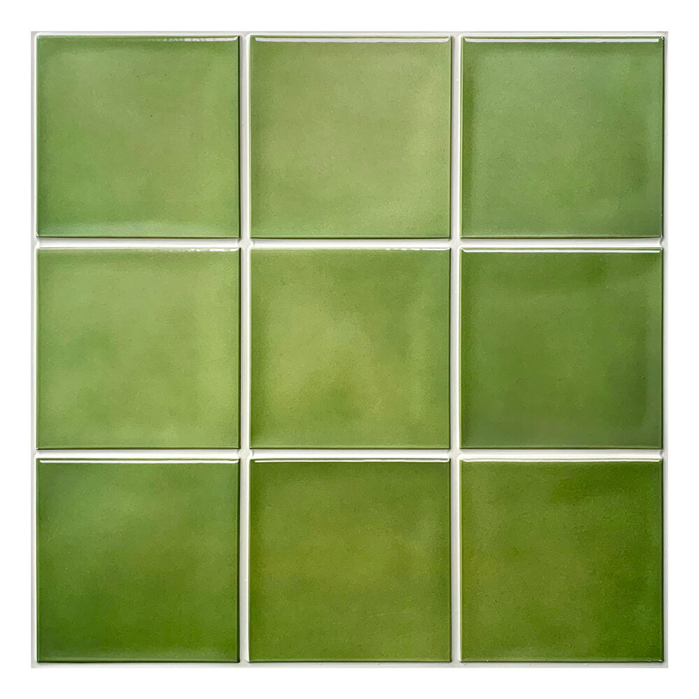3D Green Ceramic Peel and Stick Wall Tile – Commomy