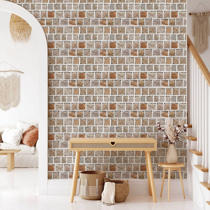 3D Rock Stone Peel and Stick Wall Tile Commomy