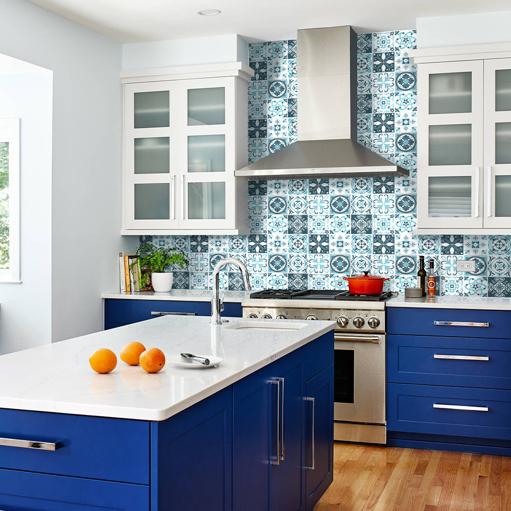 blue backsplash tile ideas