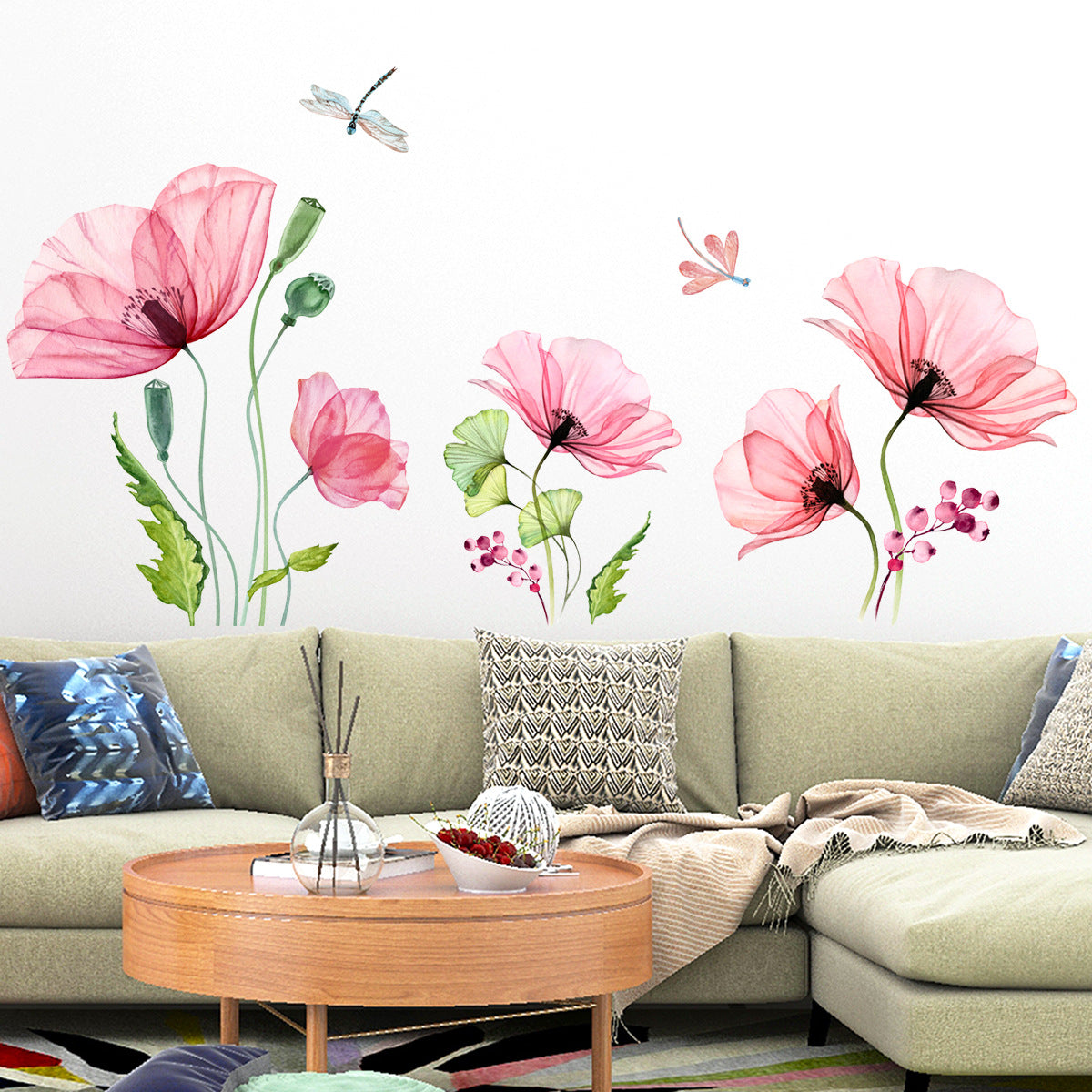 Fresh Floral Peel and Stick Wall Decals – Commomy