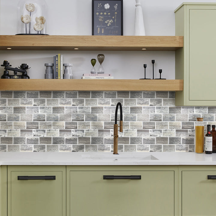 Rustic Subway Tile Backsplash