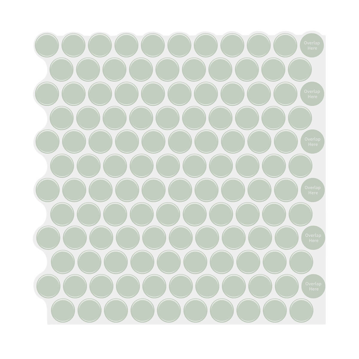 Green Penny Backsplash Peel and Stick Tile – Commomy