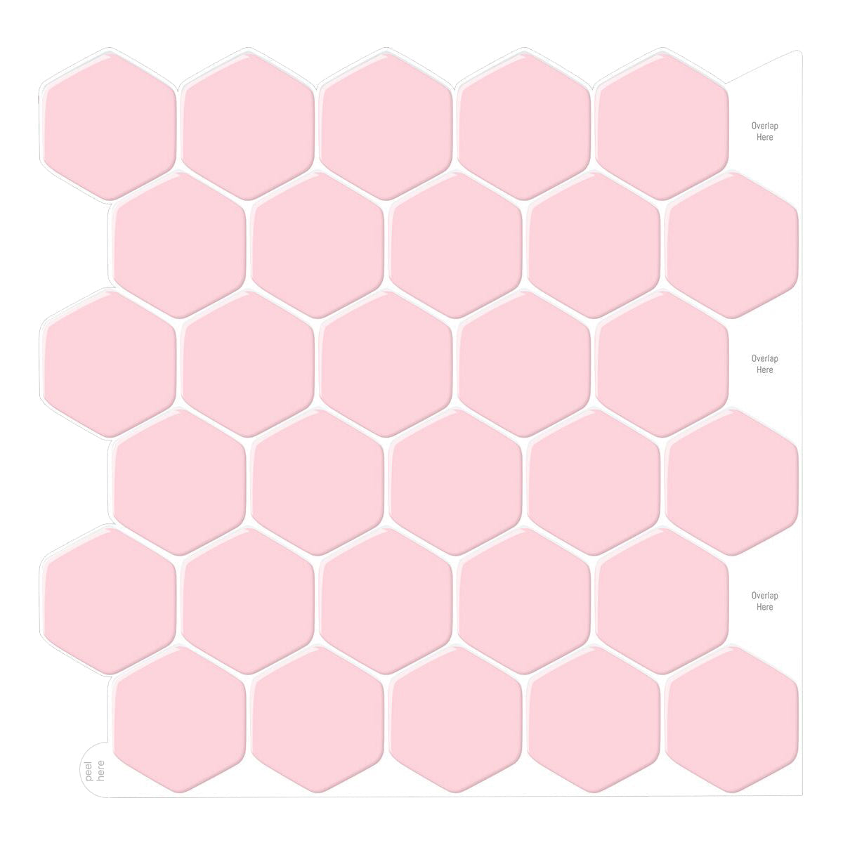 Pink Hexagon Peel and Stick Backsplash Tile – Commomy