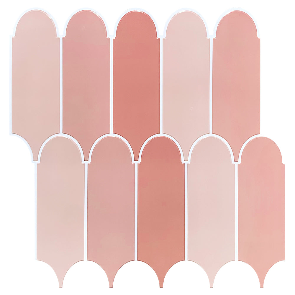 Pink Fish Scale Peel and Stick Backsplash Tile - Thicker Design – Commomy