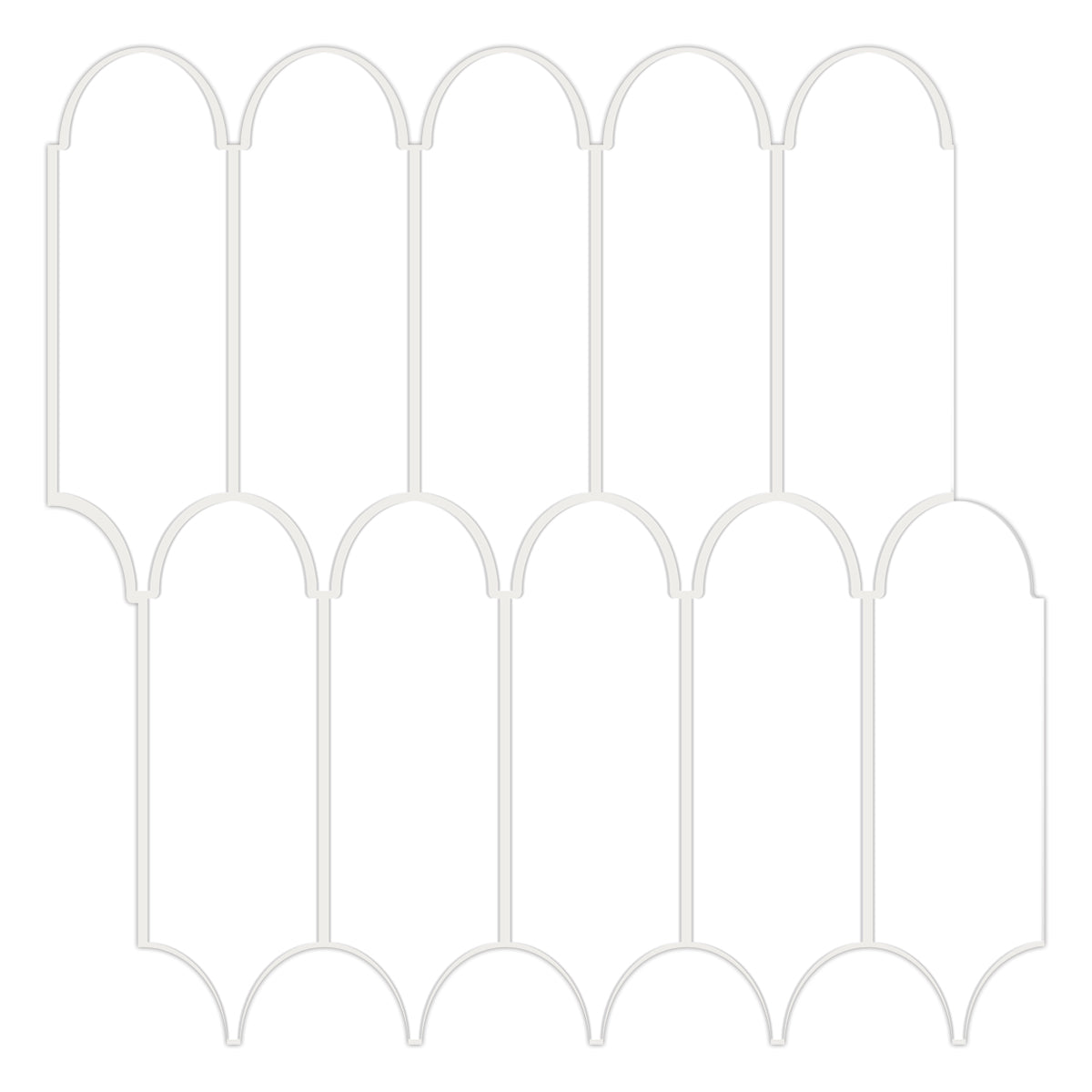 White Fish Scale Backsplash Peel and Stick Tile - Thicker Design – Commomy